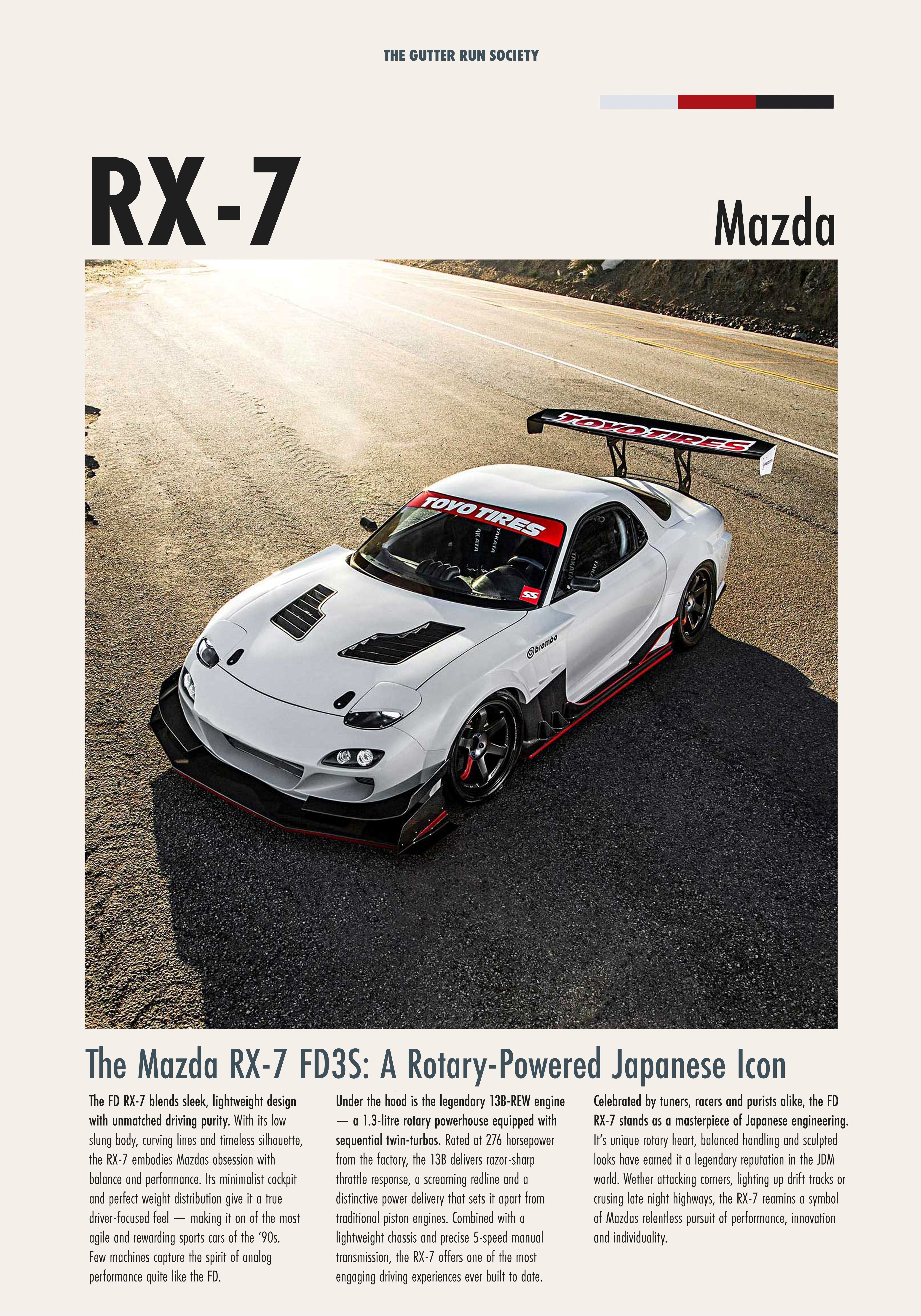 Mazda RX-7 FD Poster – The Gutter Run Society